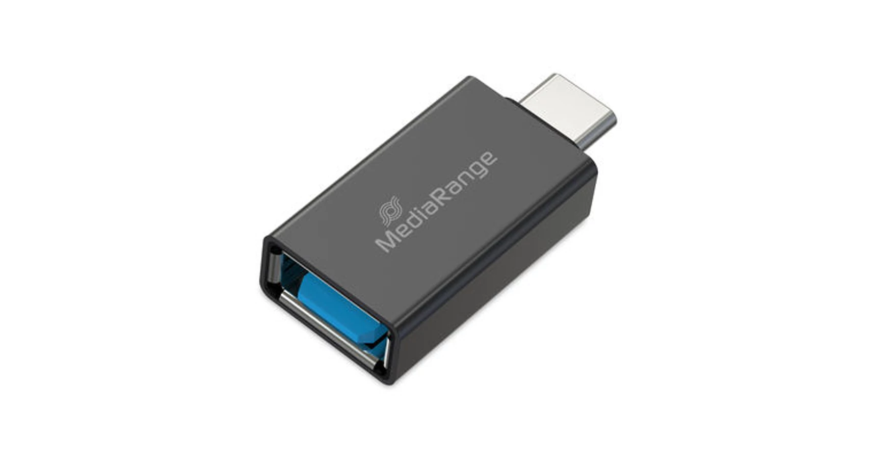MediaRange USB-A - Type-C átalakító adapter - fekete