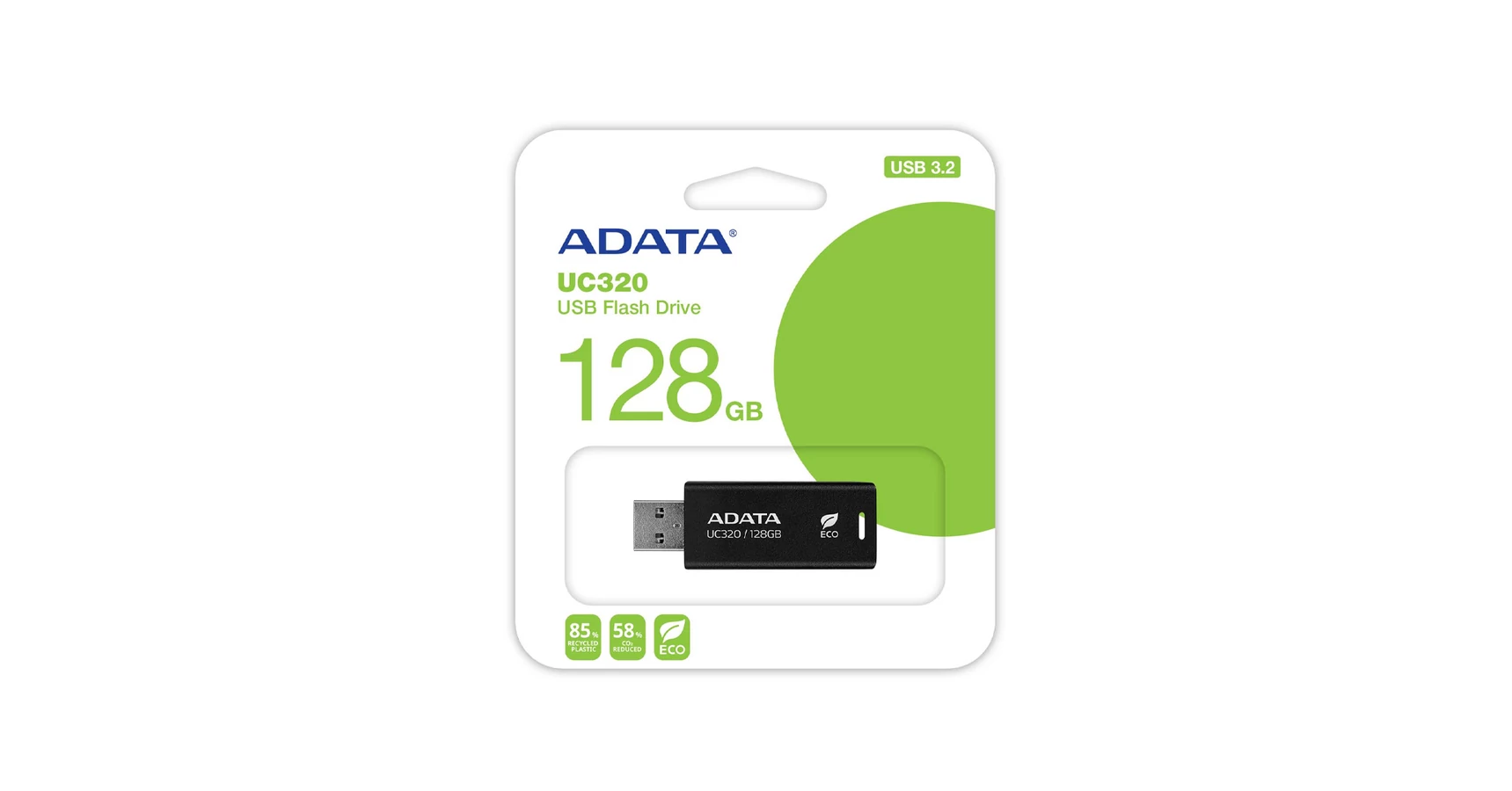 ADATA UC320 pendrive 128GB USB 3.2 Gen1 100 MB/s - fekete