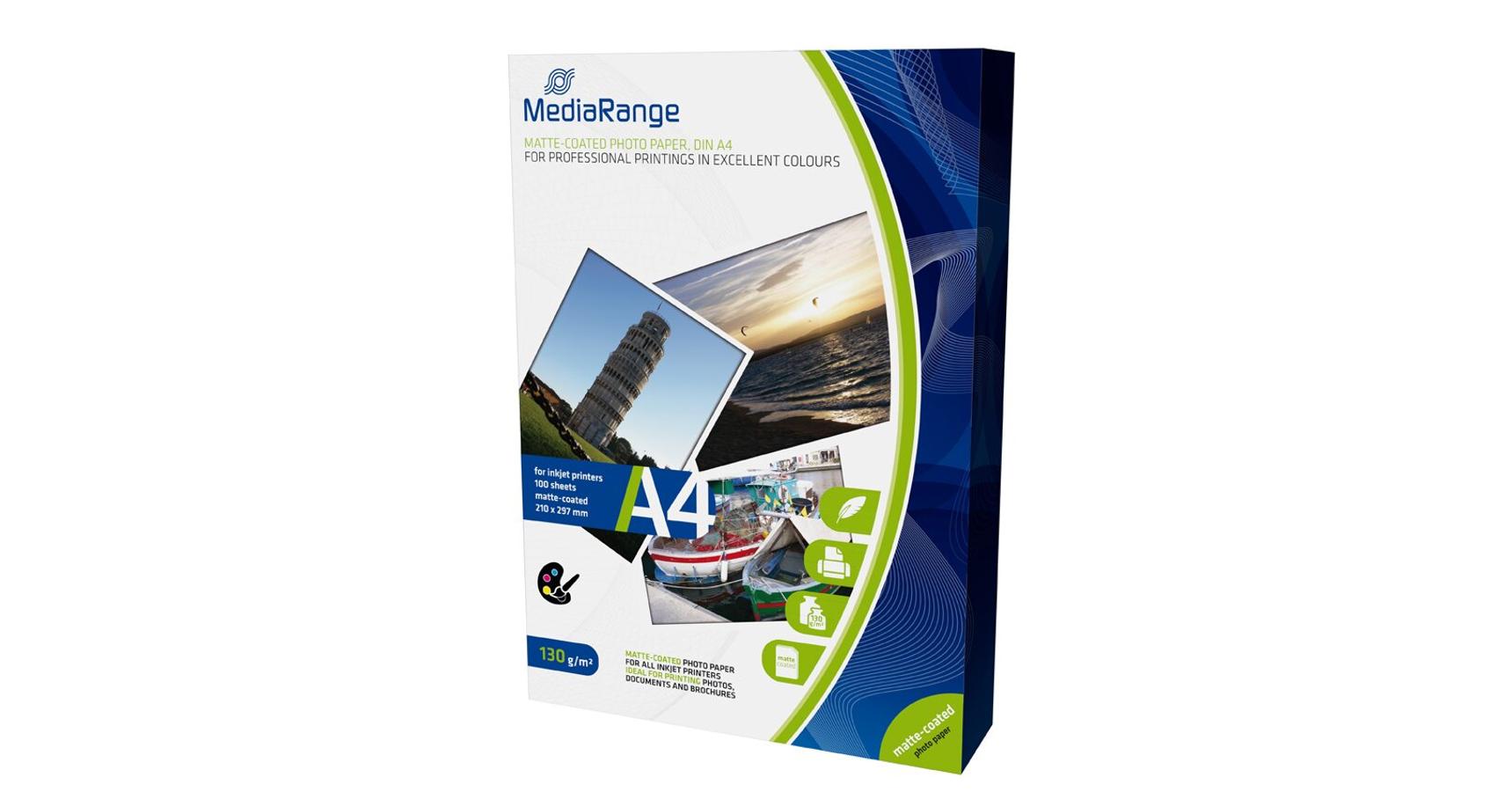 Mediarange Matt Fotópapír A4 130 g 100Db