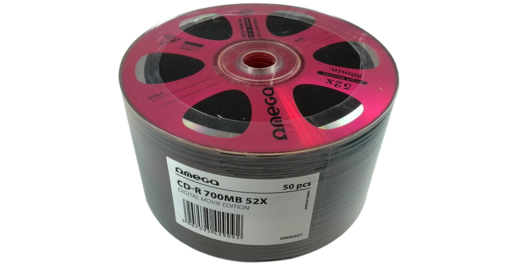 Omega CD-R 700Mb Digital Movie Edition Shrink (50) Piros - DVDolcson.eu