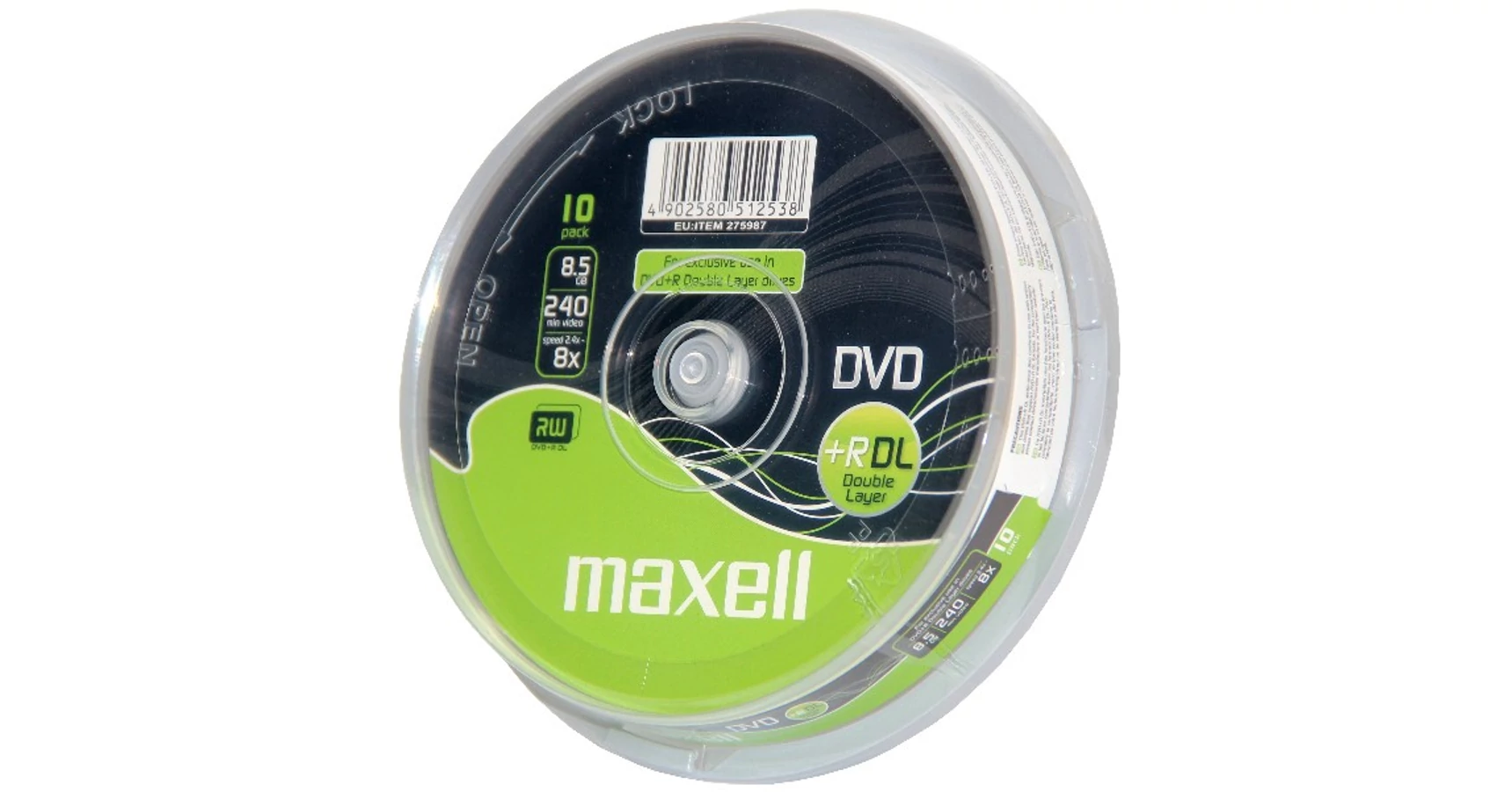 Maxell DVD+R DL 8,5 GB 8X Lemez - Cake (10) (D121)